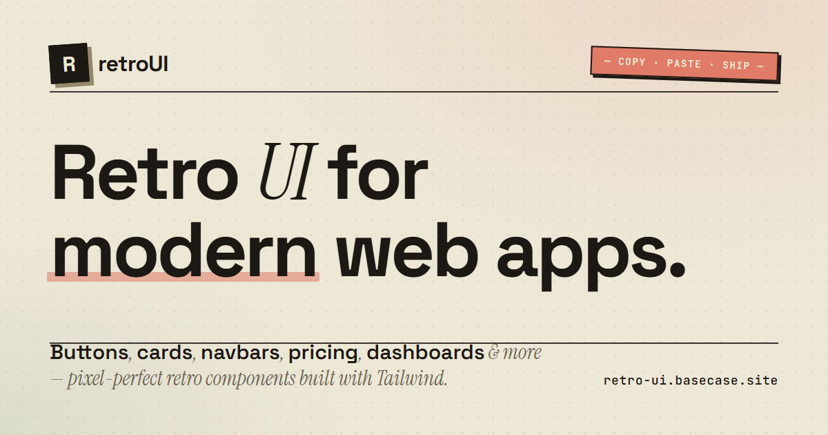 retroUI | Retro-Themed UI Components